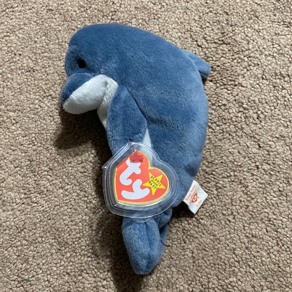 Ty | Toys | Ty Beanie Babies Baby Echo The Dolphin Rare Vintage ...